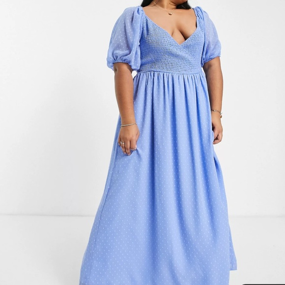 ASOS Curve | Dresses | Asos Blue Maxi Dress In Size Us8 New Wtag | Poshmark